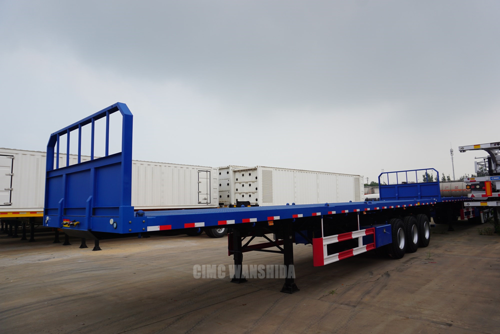 Flatbed Trailer with Front Wall(id:10758293). Buy China Flatbed ...