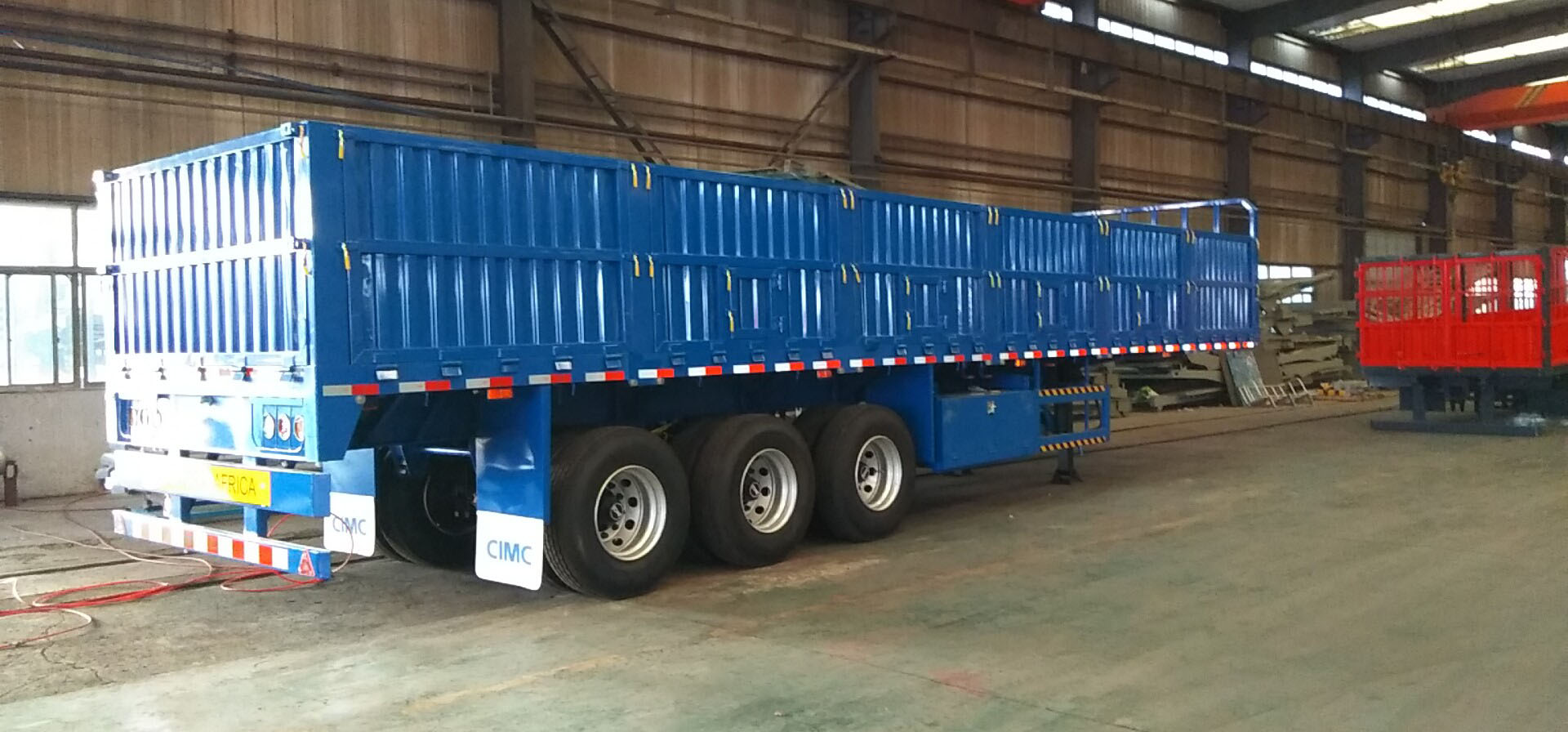 CIMC Side wall trailer/ Dry cargo trailer/Grain trailer/Flatbed trailer ...
