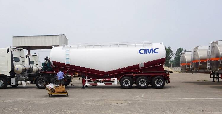 CIMC Pneumatic dry bulk trailer | 45cbm pneumatic cement bulker cement ...