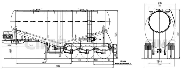 30m3 Cement Tanker Trailer for Sale In Ghana