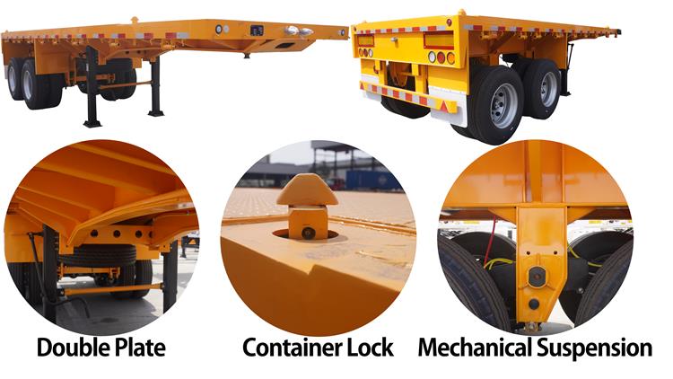 CIMC 40 ft Flatbed Trailer for Sale | 40 foot Flatbed Container Semi ...