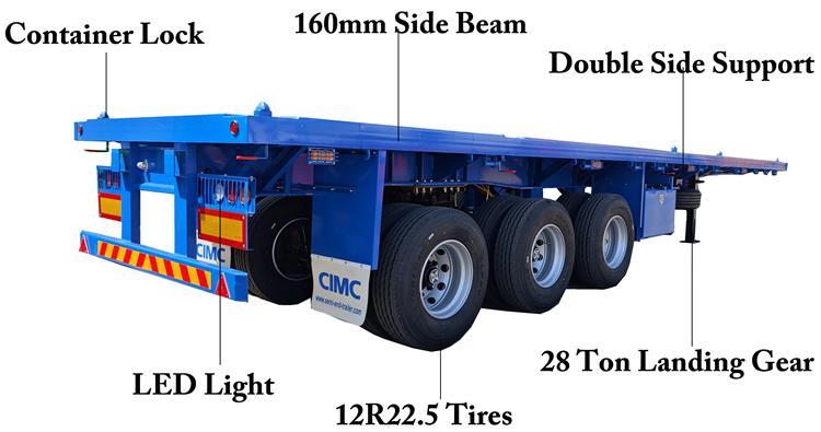 CIMC 40ft Flatbed Trailer for Sale In Jamaica