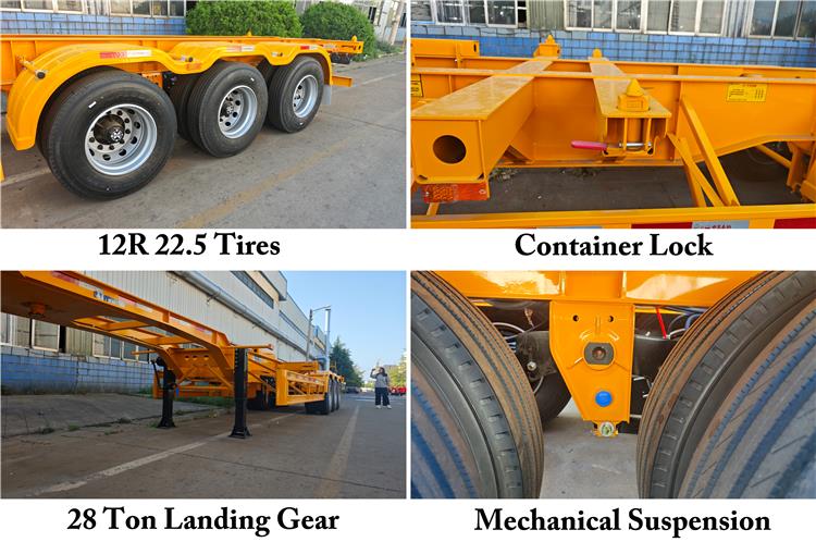 CIMC 3 Axle 40ft Skeletal Trailer for Sale for Guam