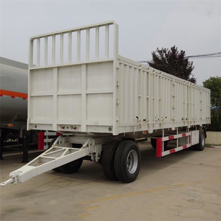 2 Axle 30 Ton Side Wall Drawbar Full Trailer for Sale-CIMC Trailer