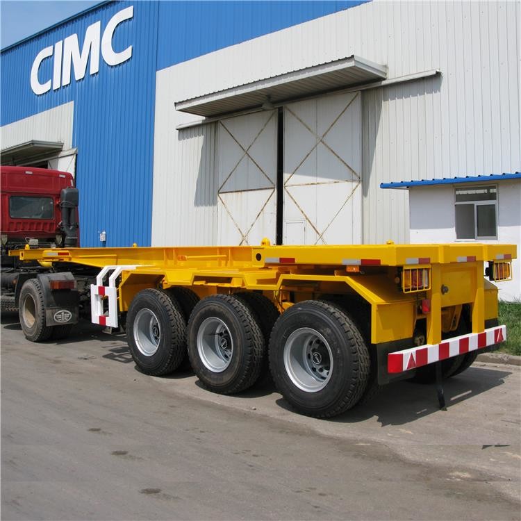 Tri Axle 20ft Container Skeletal Chassis Trailer for Sale-CIMC Trailer