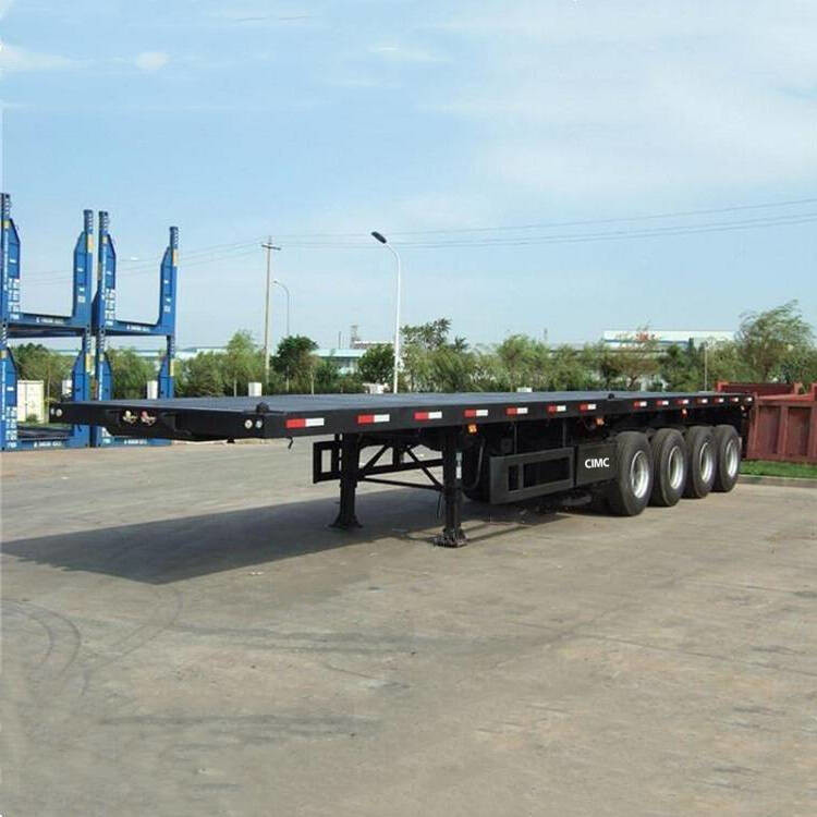 CIMC 4 Axle 48 Foot Flat Deck Container Flatbed Semi Trailer with ...