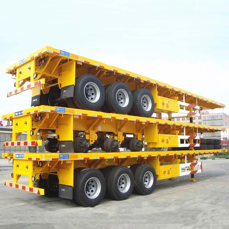 Tri Axle 40ft Flatbed Semi Trailer-CIMC Manufacturer
