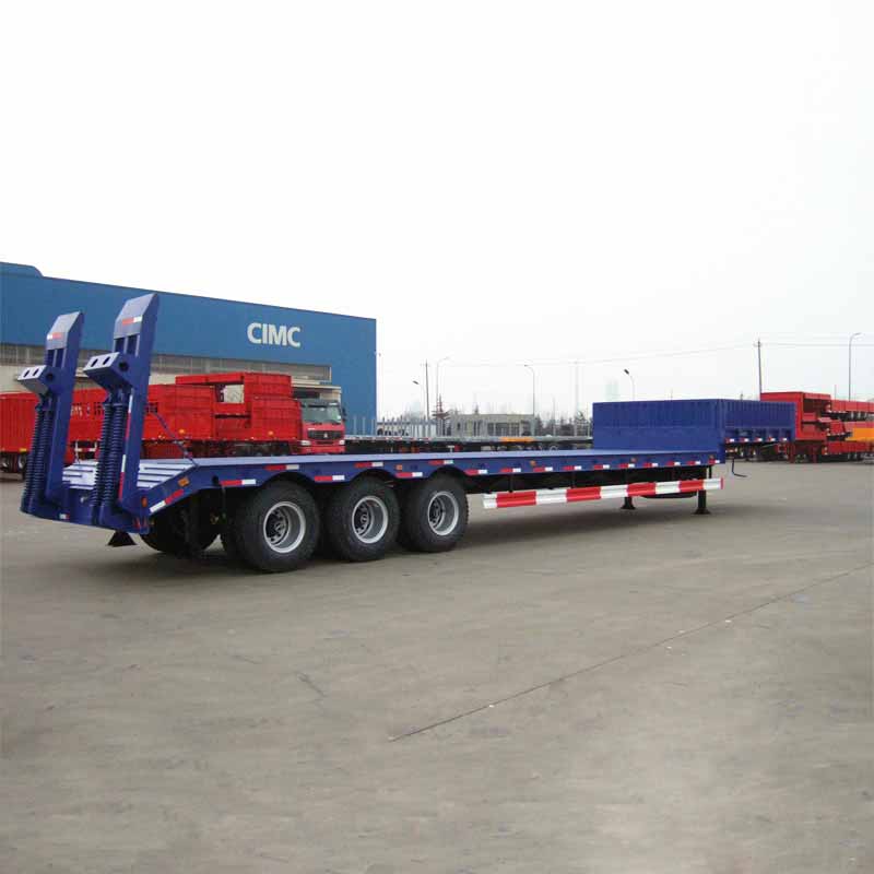 80 Ton Tri Axle Low Loader Trailer for Sale in Zambia - CIMC Trailer
