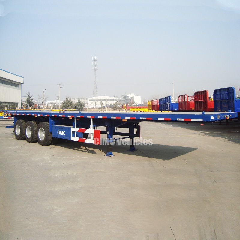 Three Axle Flatbed Trailer for Sale in Djibouti - CIMC Vehicle